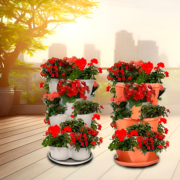 Vaze za cveće koje se mogu slagati (3x komada) | PLANTUP – rs.revine.eu